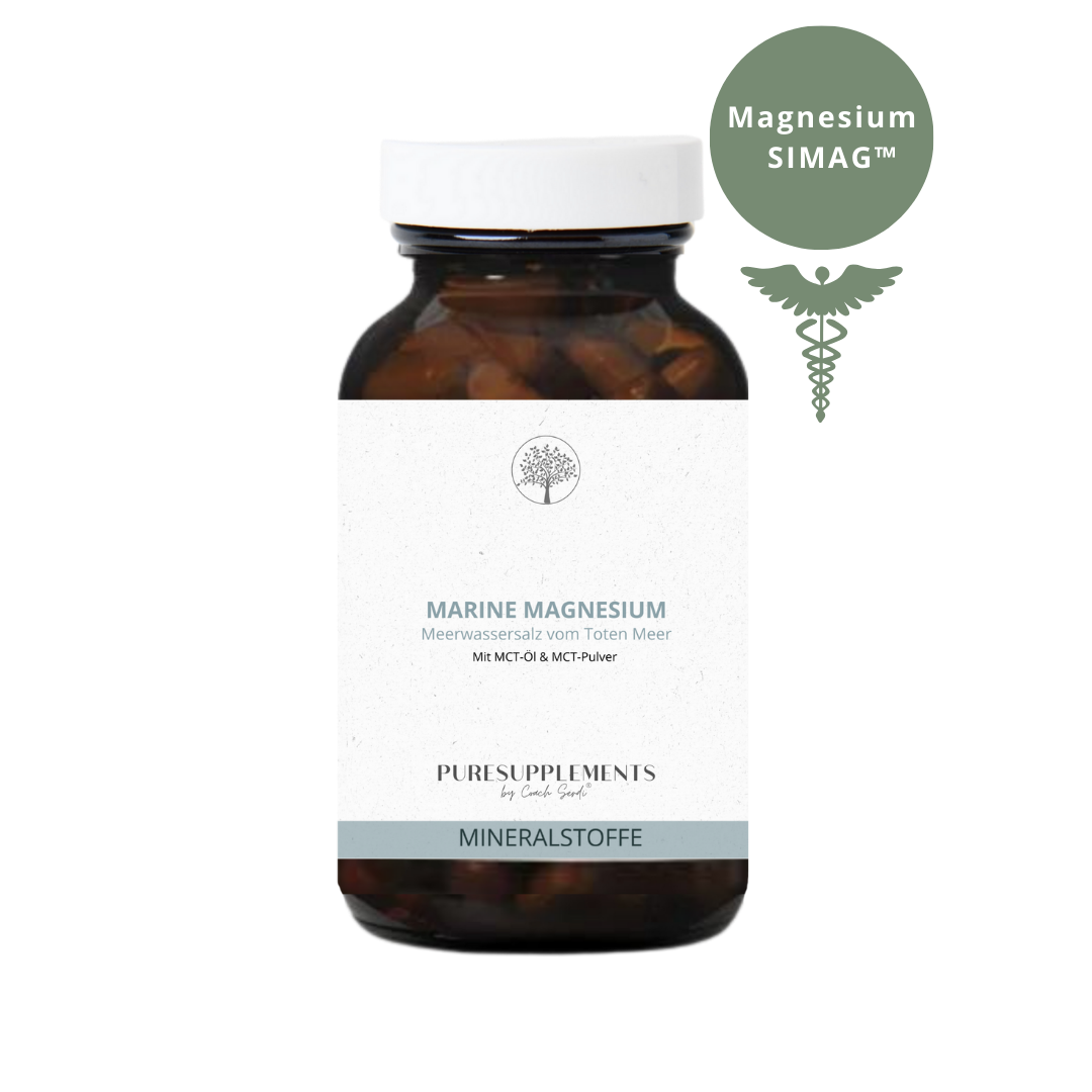 Premium Marine Magnesium SIMAG™ aus Meerwasserquelle mit MCT-Öl & MCT ...
